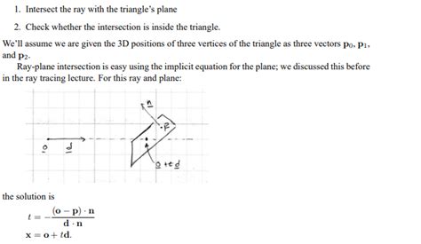 [math] how to calculate the intersection point between a straight and a