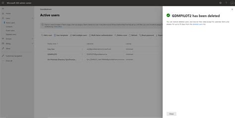 how to remove users objects that were synchronized through the azure