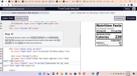 the p element should contain a no divider html css the freecodecamp