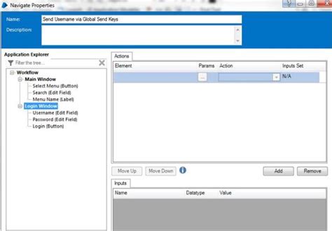 in order to configure the global send keys which element needs to be