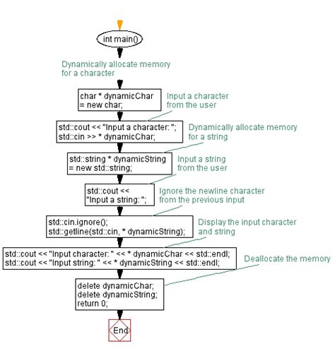 c dynamic memory allocation input character and string with memory