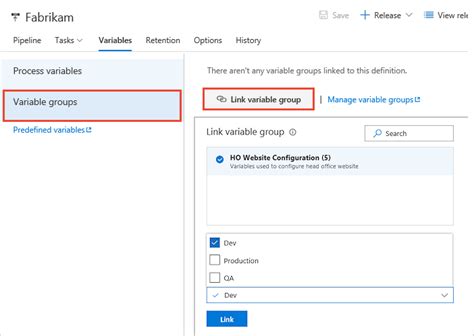 variable groups for azure pipelines azure pipelines microsoft docs