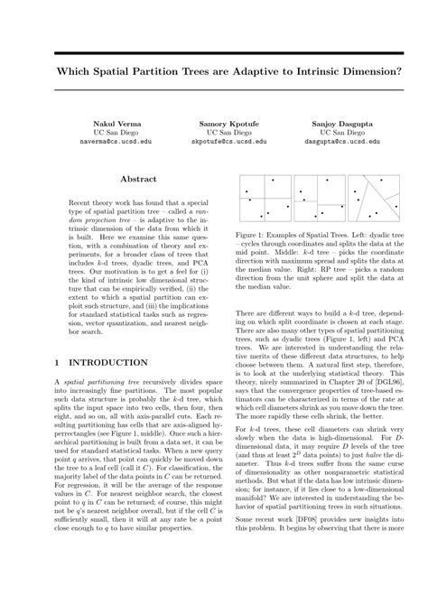 pdf which spatial partition trees are adaptive to intrinsic dimension