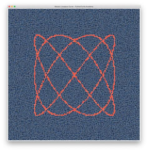 mosaic lissajous curve with python turtle learn python
