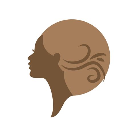 Stylized Beautiful Woman S Face With Long Hair Silhouette Womens Hair
