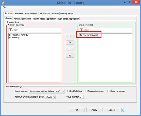 renaming information in columns not column headers knime analytics