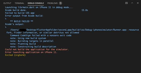 flutter in vs code is not launching app in the ios