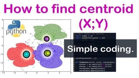 python how to find centroid coordinates among dataset of points k
