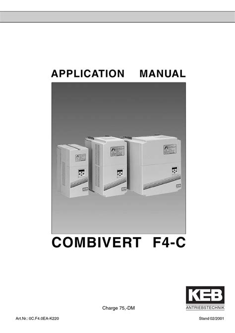 Keb Combivert F4 C Applications Manual Pdf Download Manualib