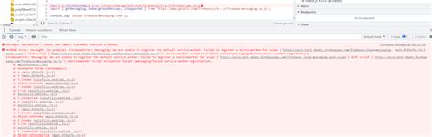 angularfiremessaging cannot use import statement outside a module