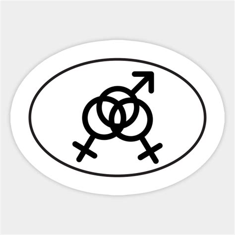 Fmf Threesome Sex Gender Symbols Fmf Threesome Sticker Teepublic