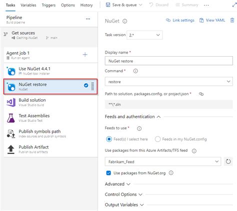 restore nuget packages in azure pipelines azure pipelines microsoft