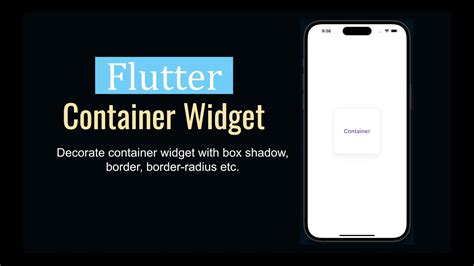 flutter container widget and how to use it in flutter youtube