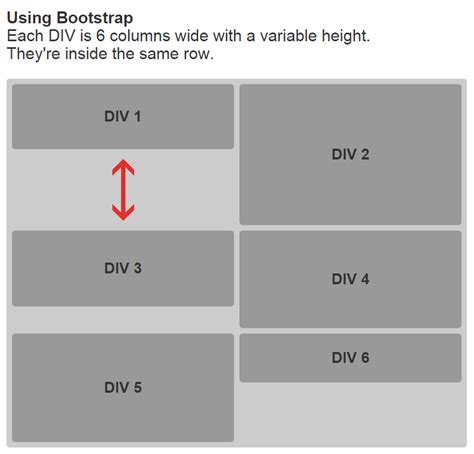 css bootstrap grid floating columns vertically stack
