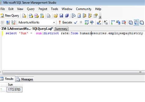 sql aggregate function sum