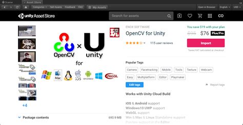 using opencv in unity stereolabs