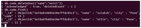 mongodb delete how delete command works in mongodb examples