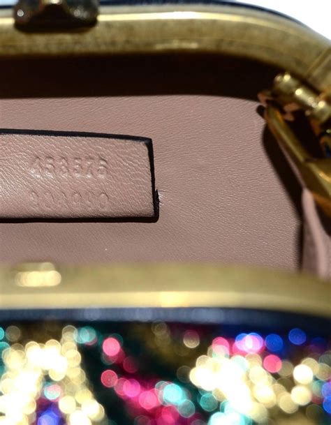 Gucci Brocade Broadway Faux Pearl Embellished Bow Minaudiere Clutch Bag