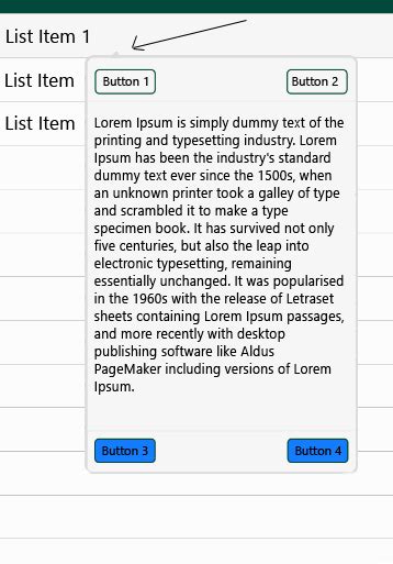 android custom popup box on listview item tab attach with each item