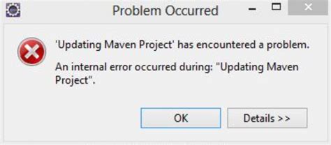 janejie problem eclipse an internal error occurred during importing
