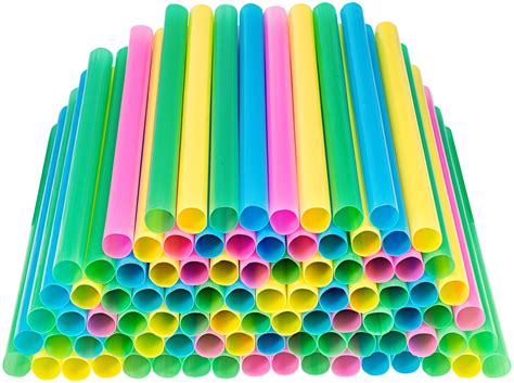 Jumbo Drinking Straws Individually Wrapped 100 Pack Extra Wide