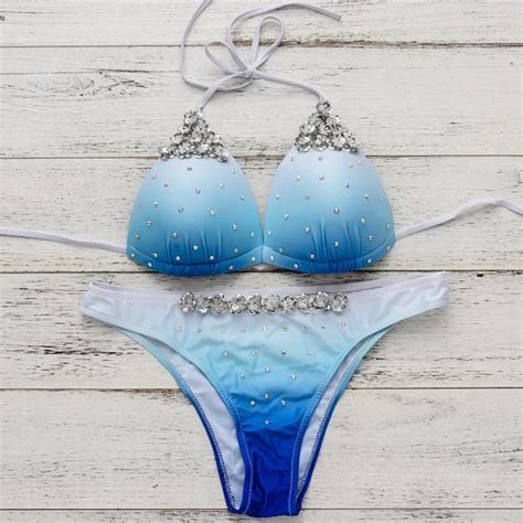 Buy Crystal Swimsuit Push Up Bikini Rhinestone