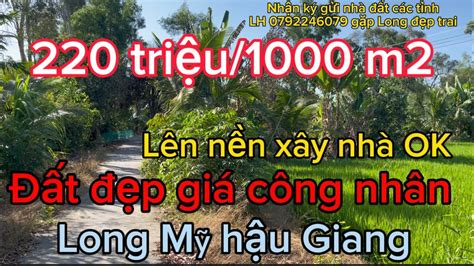 Đất đẹp Giá Rẻ 220 Triệu Công Long Mỹ Hậu Giang Tổng 2000 M2 Công