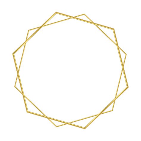 Moldura De Ouro Geométrica 17059369 Png