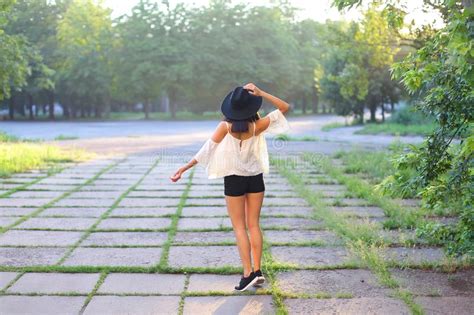Wonderful Female Hat Asian Sunset Cheerful Emotions Laughter Dancing