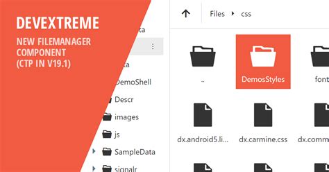 devextreme file manager component ctp v19 1