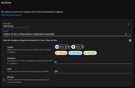automation call service zwave t config parameter not working