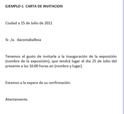 Arriba 45 Imagen Modelo De Carta De Invitación A Un Evento Formal