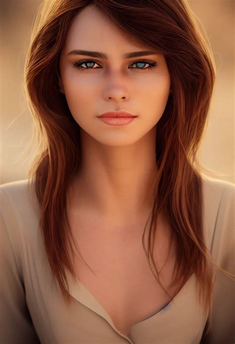 Portrait Of A Gorgeous Woman Stunning Eyes Brown Midjourney Openart
