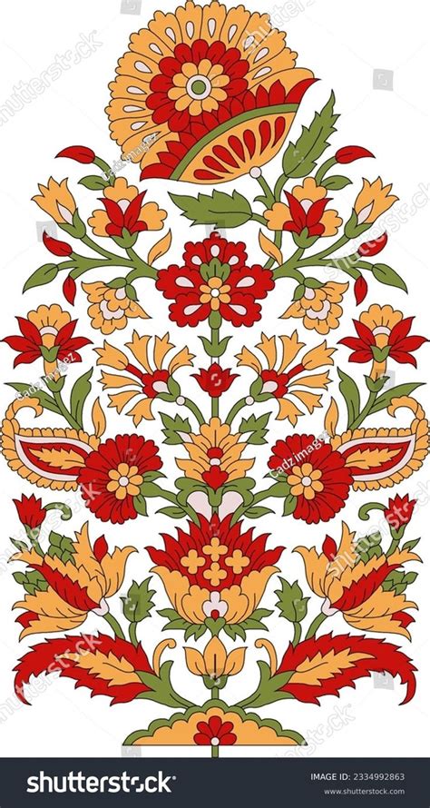 Multiple Colors Motif Digital Print Floral Design