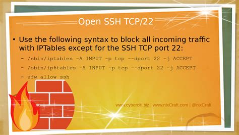 Linux Iptables Block All Incoming Traffic But Allow Ssh Nixcraft