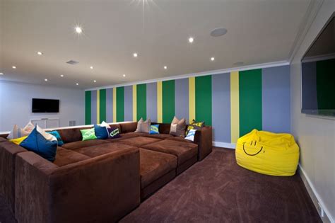 Pitt Sectional Contemporary Basement Melanie Morris Design