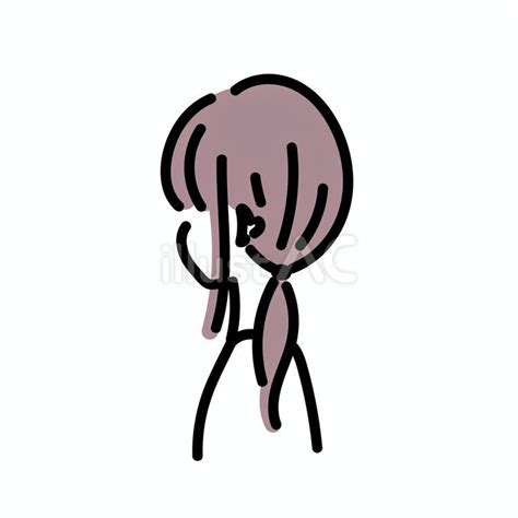 女性の後ろ姿（下ツインテール・ピンク）イラスト No 24879121｜無料イラスト・フリー素材なら「イラストac」