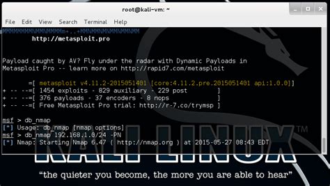 vulnerability scanning metasploit unleashed