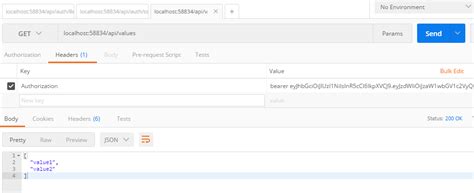 token based authentication using core web api