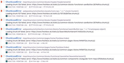 reactjs chunkloaderror loading chunk xy failed randomly getting