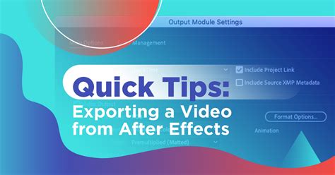 how to render in or export from after effects
