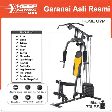 Jual Home Gym 1 Sisi Alat Olahraga Multigym Alat Fitnes Gym Angkat