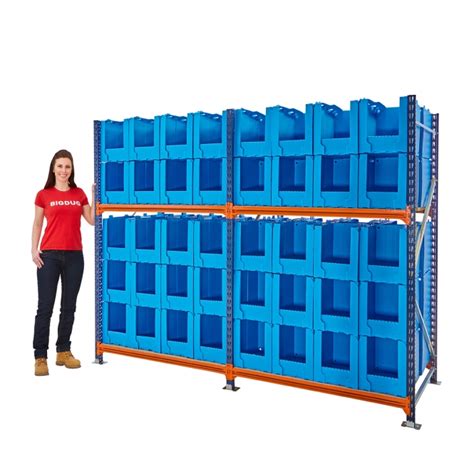 Mecalux Heavy Duty Longspan Shelving With Correx Euro Stacking Pick