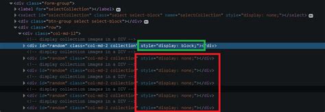 show div with images using javascript and php stack overflow