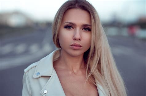 Wallpaper Women Depth Of Field Portrait Face Blonde 2048x1352
