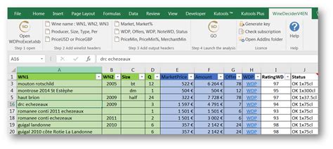 wine decider pro excel
