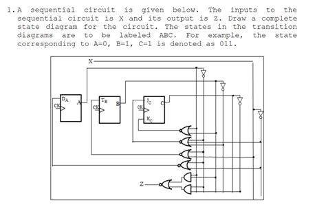 solved 1 a sequential circuit is given below the inputs to