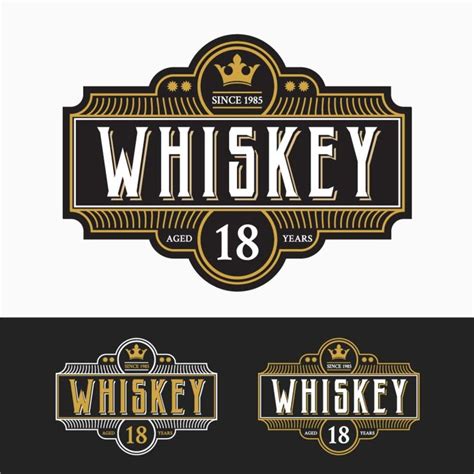 Vintage Premium Whiskey Brands Label Design Label Design Whiskey