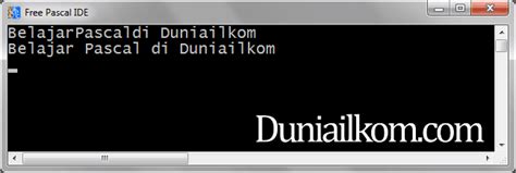 Jenis Jenis Operator String Dalam Bahasa Pascal Duniailkom