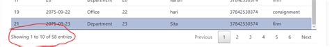 javascript how to show 5 rows instead of default 10 rows in datatable